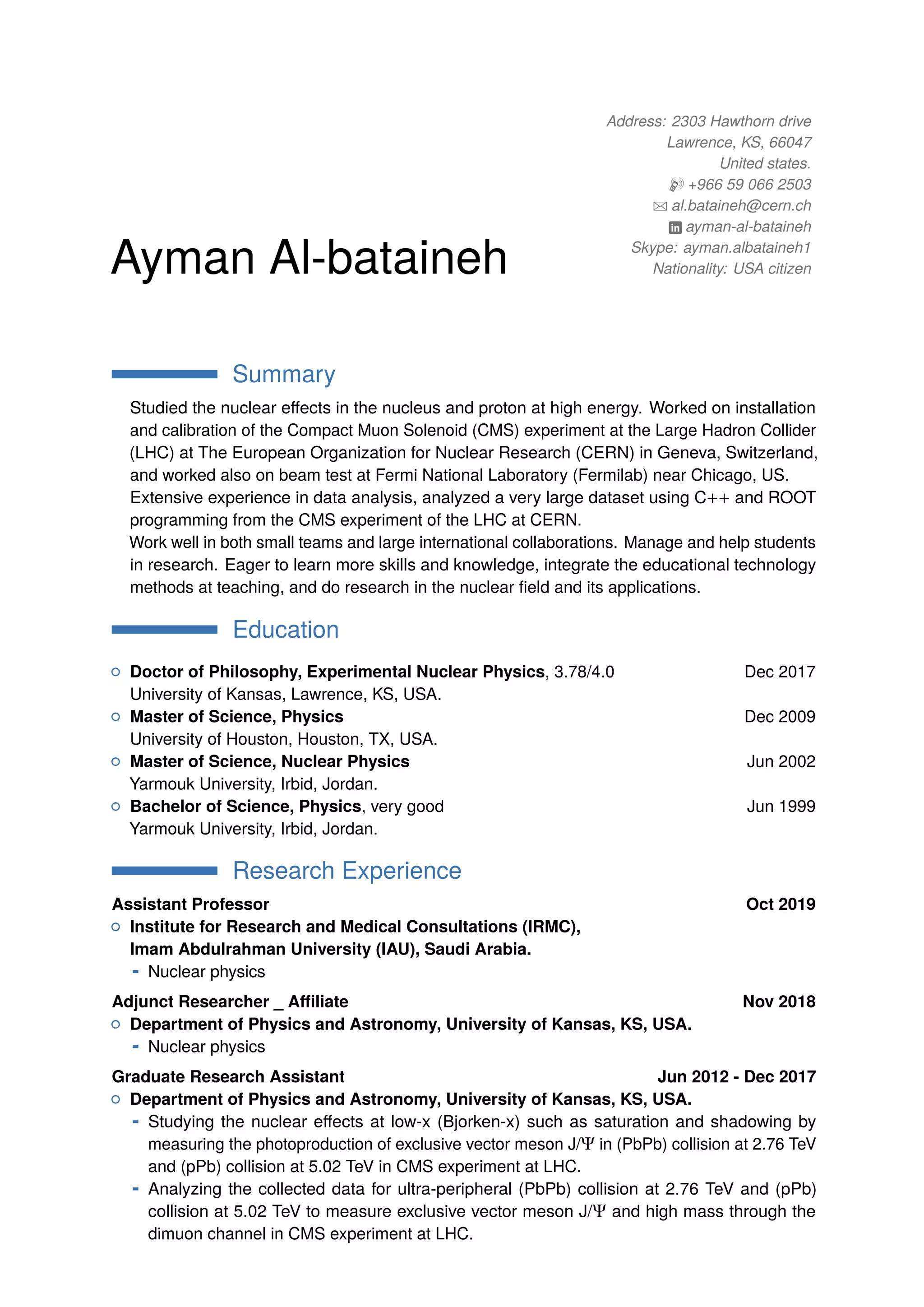 Curriculum Vitae | PDF