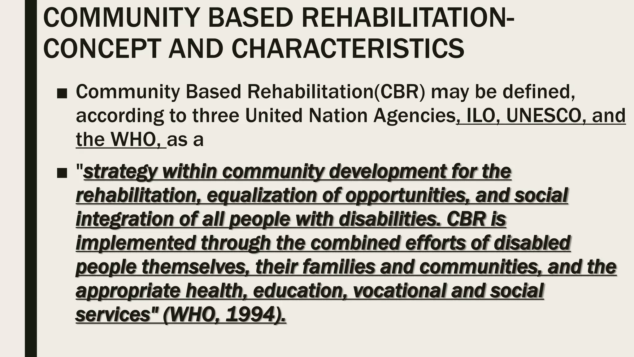 community based rehabilitation | PPTX