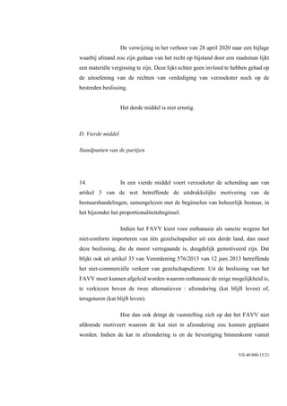 Eigenares kater Lee moet FAVV 700 euro betalen | PDF