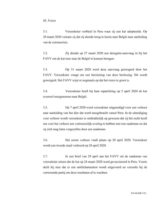 Eigenares kater Lee moet FAVV 700 euro betalen | PDF