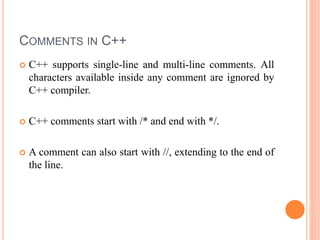 Basic Structure Of C++ | PPTX