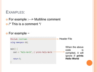 Basic Structure Of C++ | PPTX