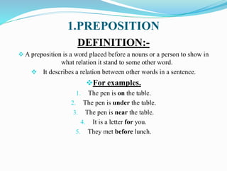 TOPIC -1 PREPOSITION | PPTX