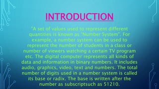 Number system of computer | PPTX