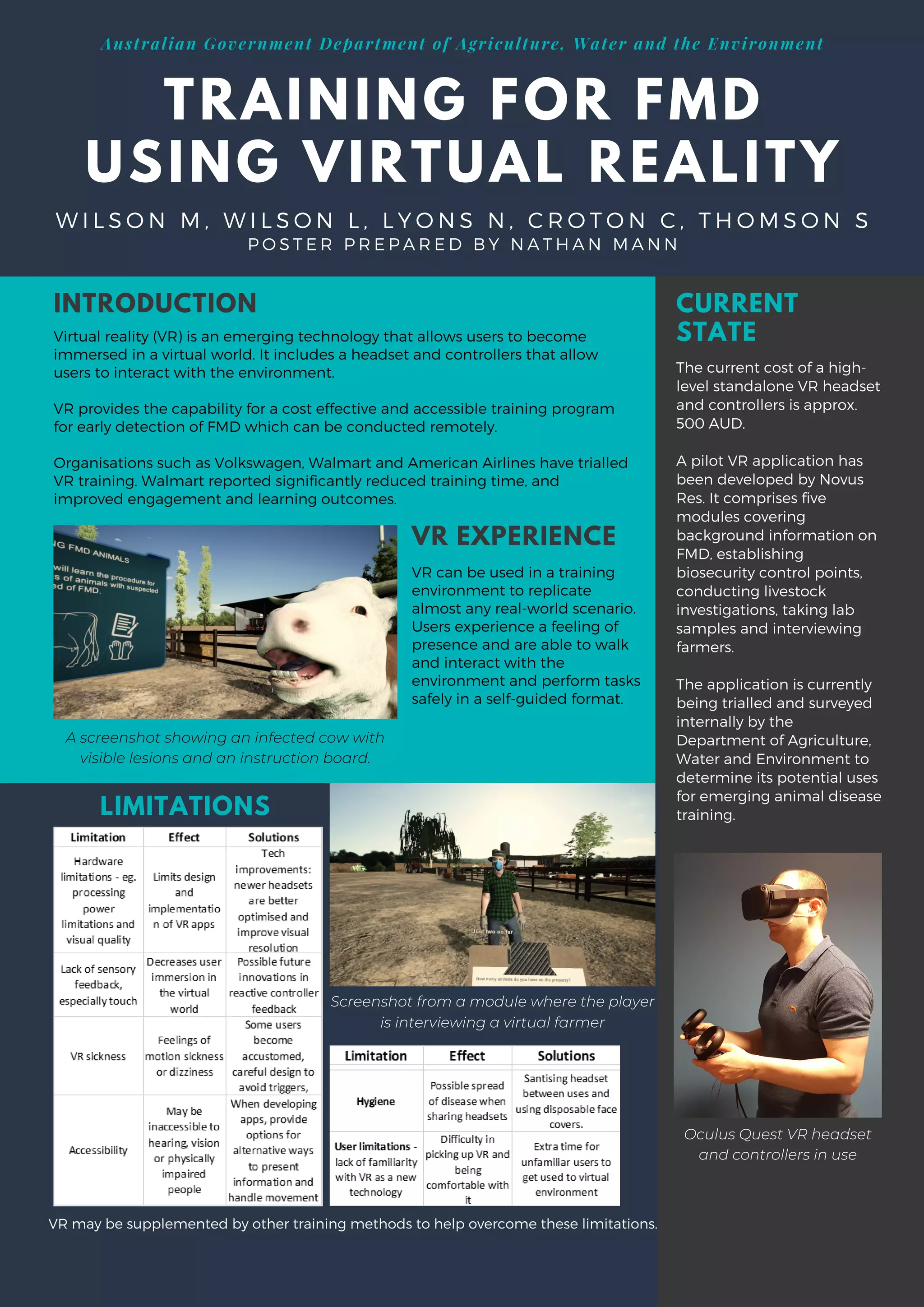 OCULUS QUEST VIRTUAL REALITY DEMONSTRATION TO SUPPORT FMD TRAINING | PDF