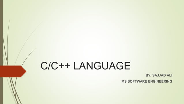C++ programming language basic to advance level | PPT