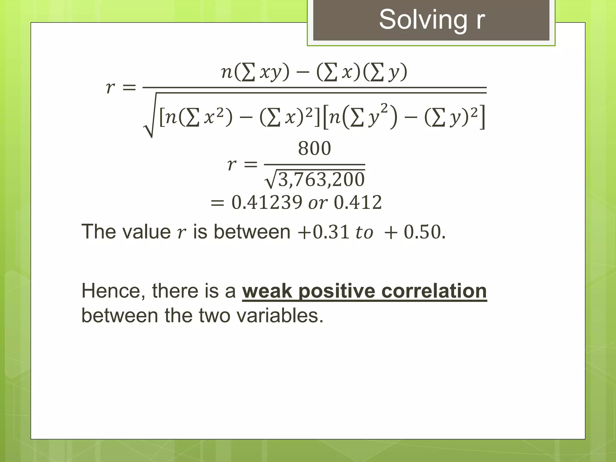 Pearson Product Moment Correlation Coefficient Pptx Physics Science