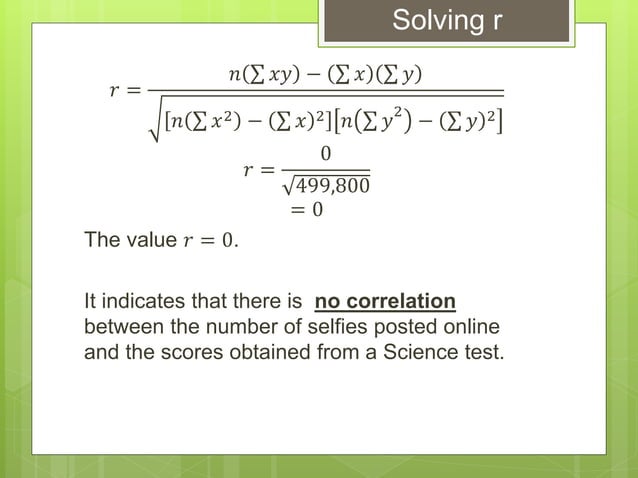 Pearson Product Moment Correlation Coefficient Pptx Physics Science