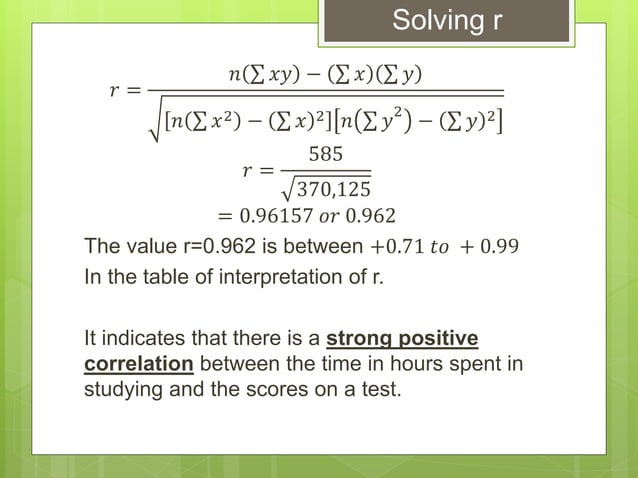 PEARSON PRODUCT MOMENT CORRELATION COEFFICIENT | PPTX | Physics | Science