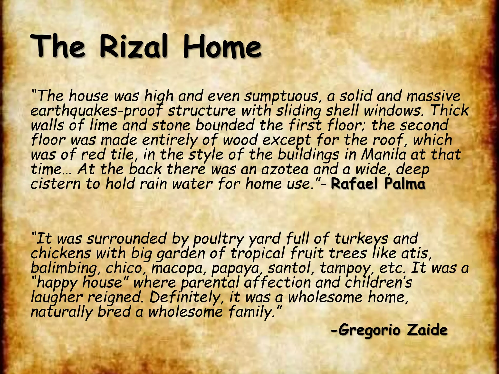 Rizal’s Early Life | PPTX