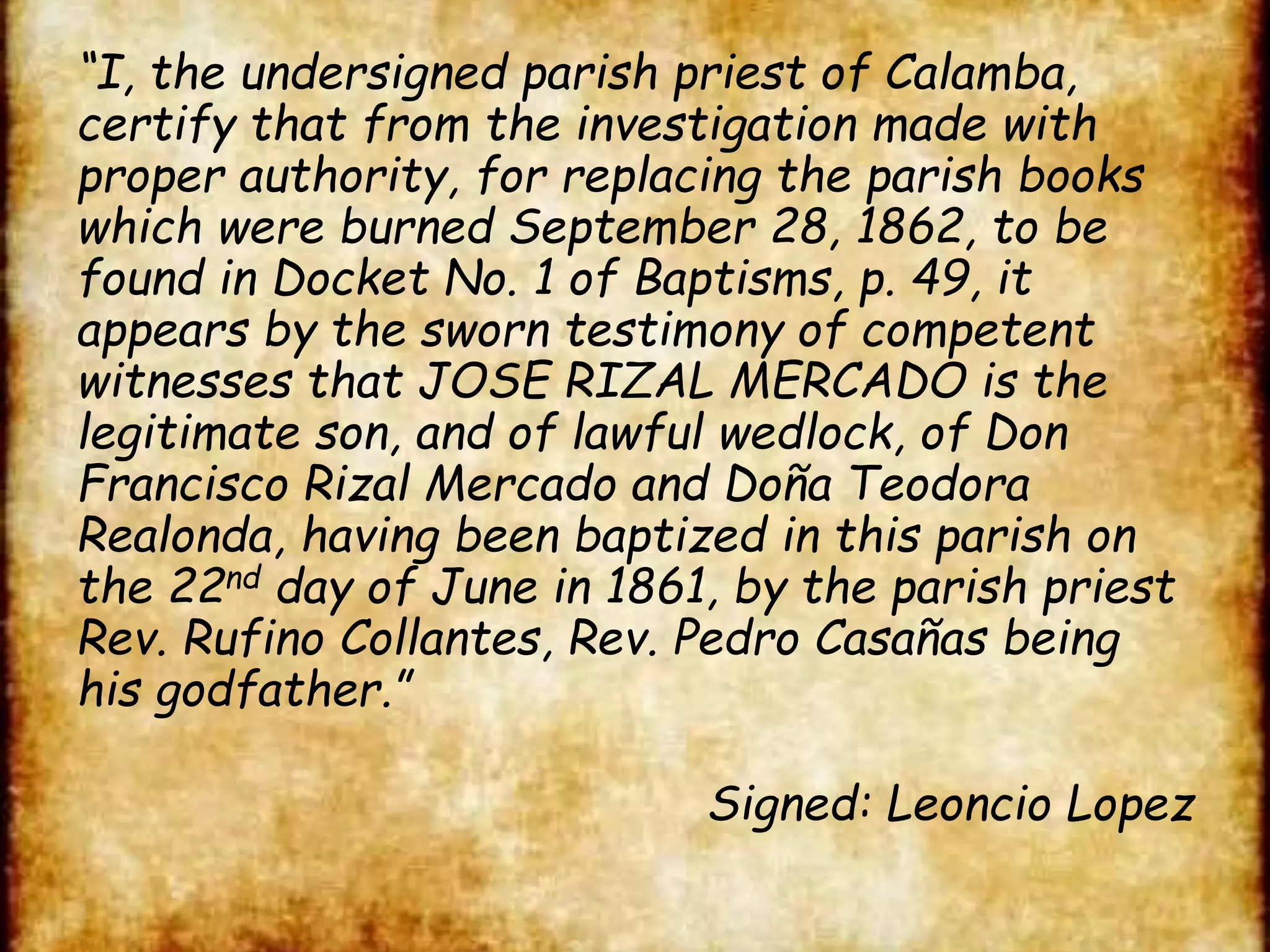 Rizal’s Early Life | PPTX