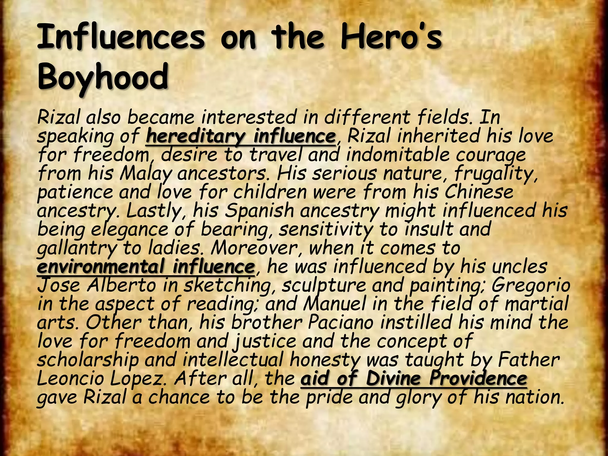 Rizal’s Early Life | PPTX