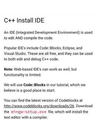 C++ Getting Started Part 2 | PDF