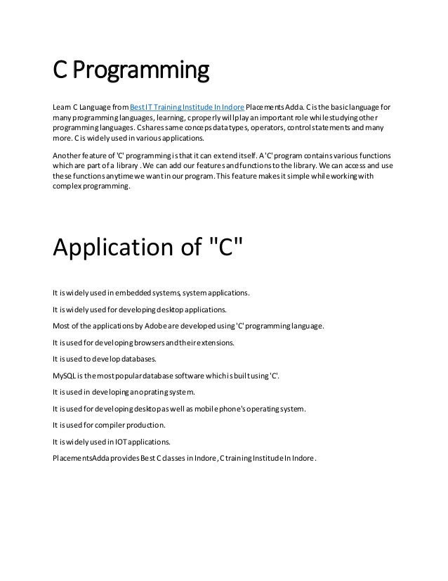 IT Training Institute Indore | DOCX