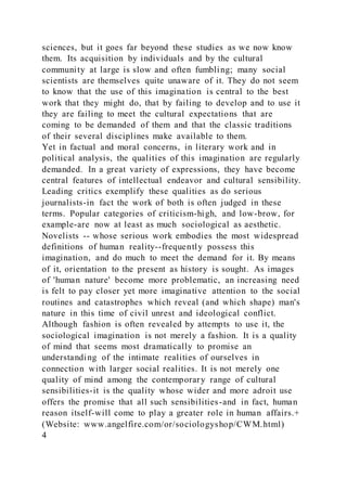 C.Wright Mills, ‘The Sociological Imagination” From Edwin Lemert, | DOCX