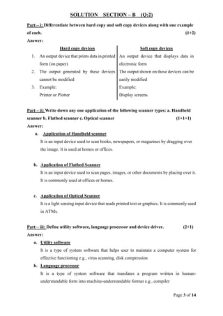 C. Science (I) solution.pdf | Operating Systems | Computer Software and Applications