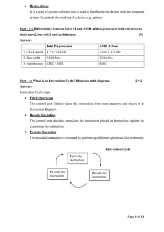 C. Science (I) solution.pdf | Operating Systems | Computer Software and ...