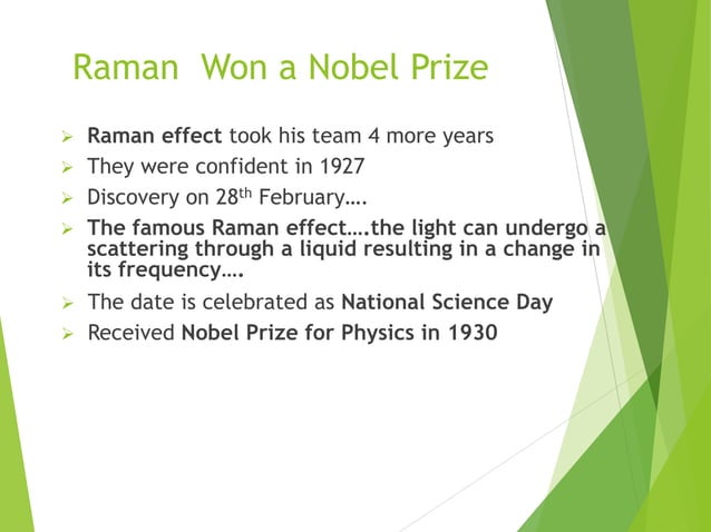 C.V.RAMAN BIOGRAPHY.ppt | Physics | Science