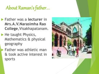 C.V.RAMAN BIOGRAPHY.ppt