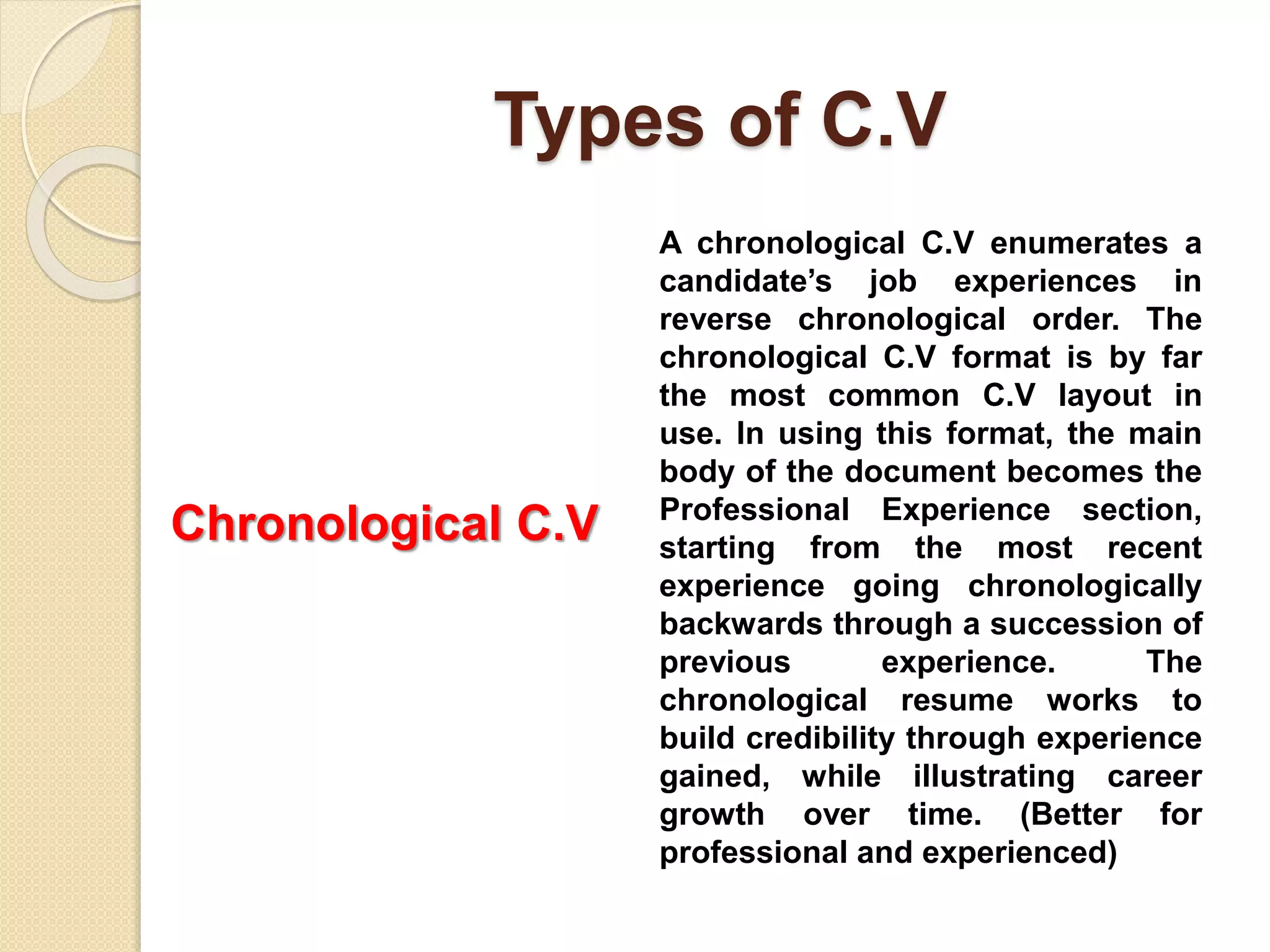 Types of CV | PPTX