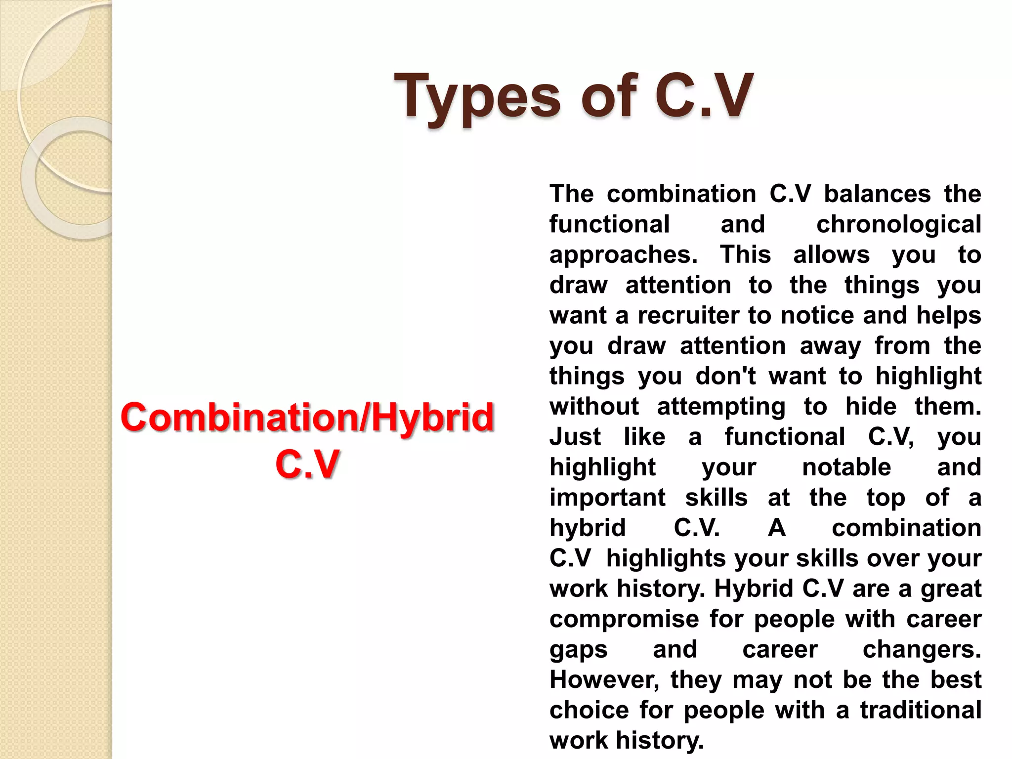 Types of CV | PPTX