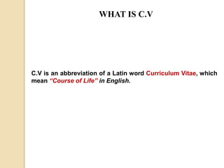 Types of CV | PPTX