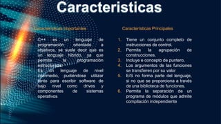 Lenguaje C++ presentación powerpoint .pptx