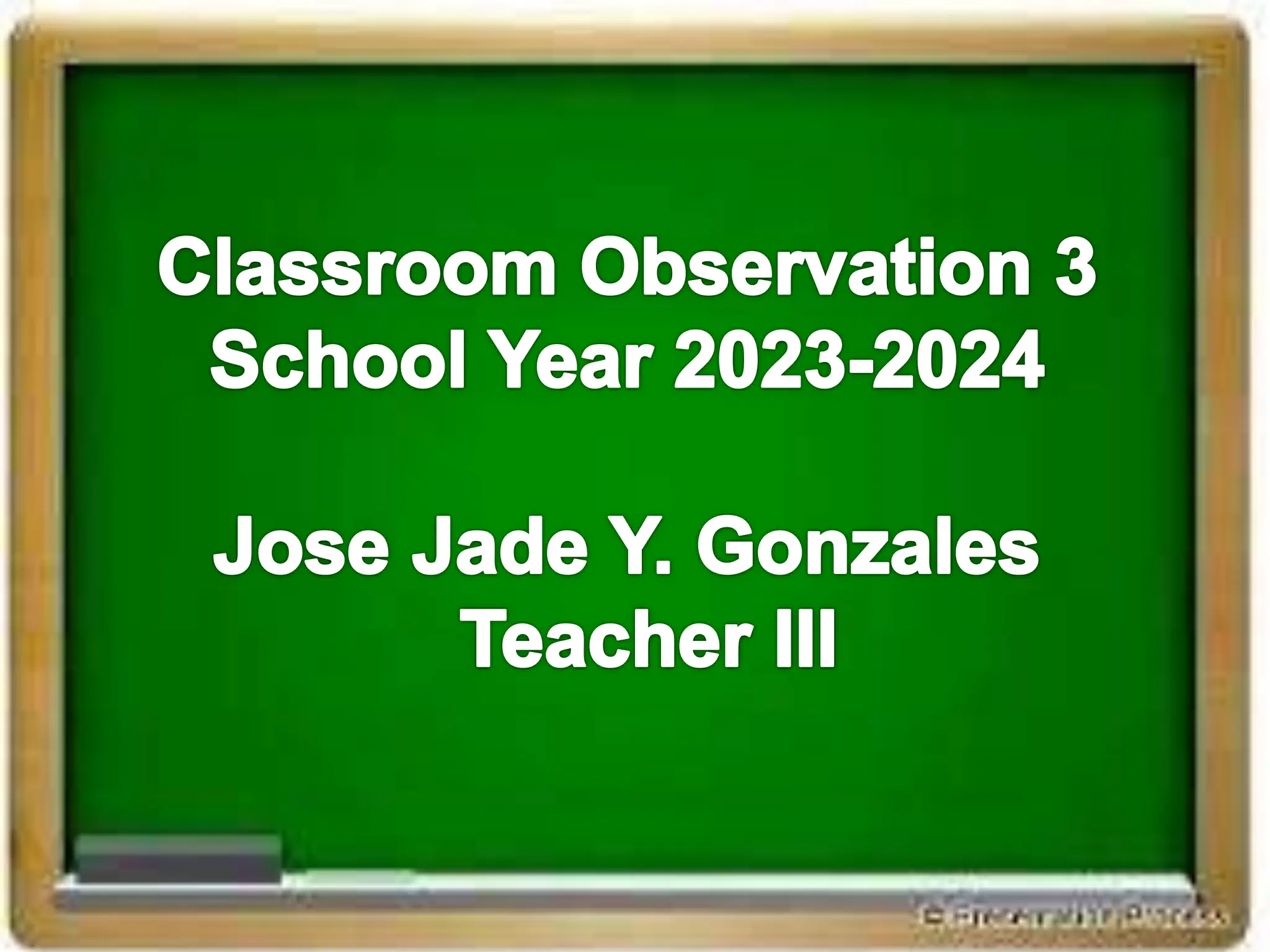 third qaurter classroom observation sy 2023-2024 | PPTX