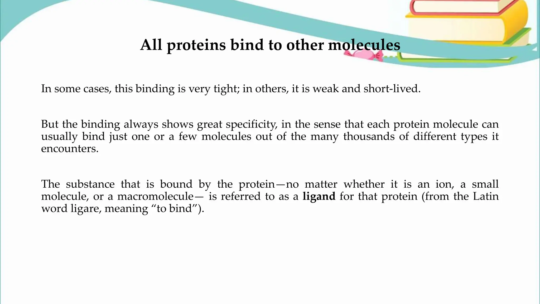 Protein binding sites Lecture physiology | PPTX