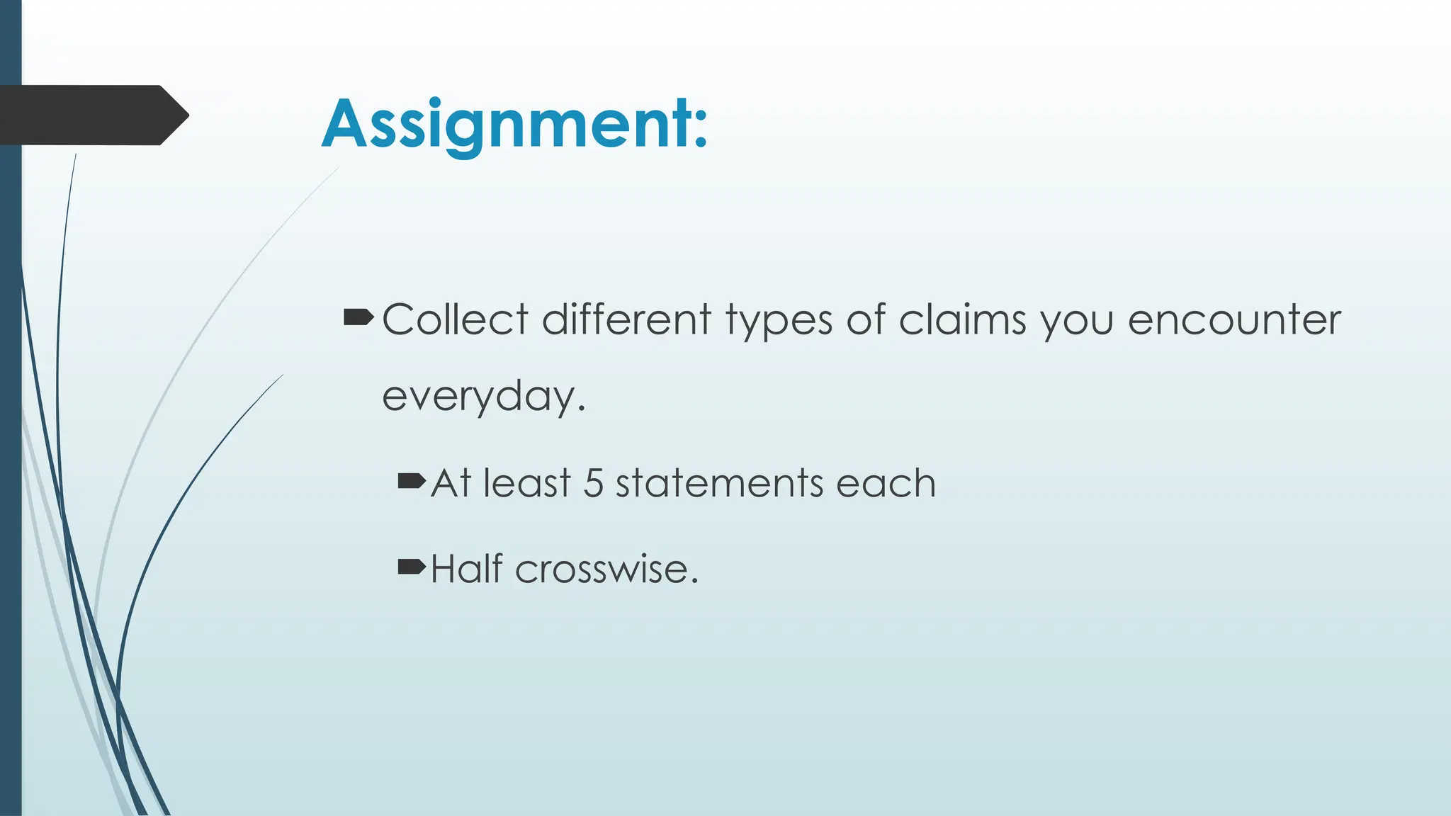 TYPES OF CLAIMS GRADE 11 READING AND WRITING | PPTX