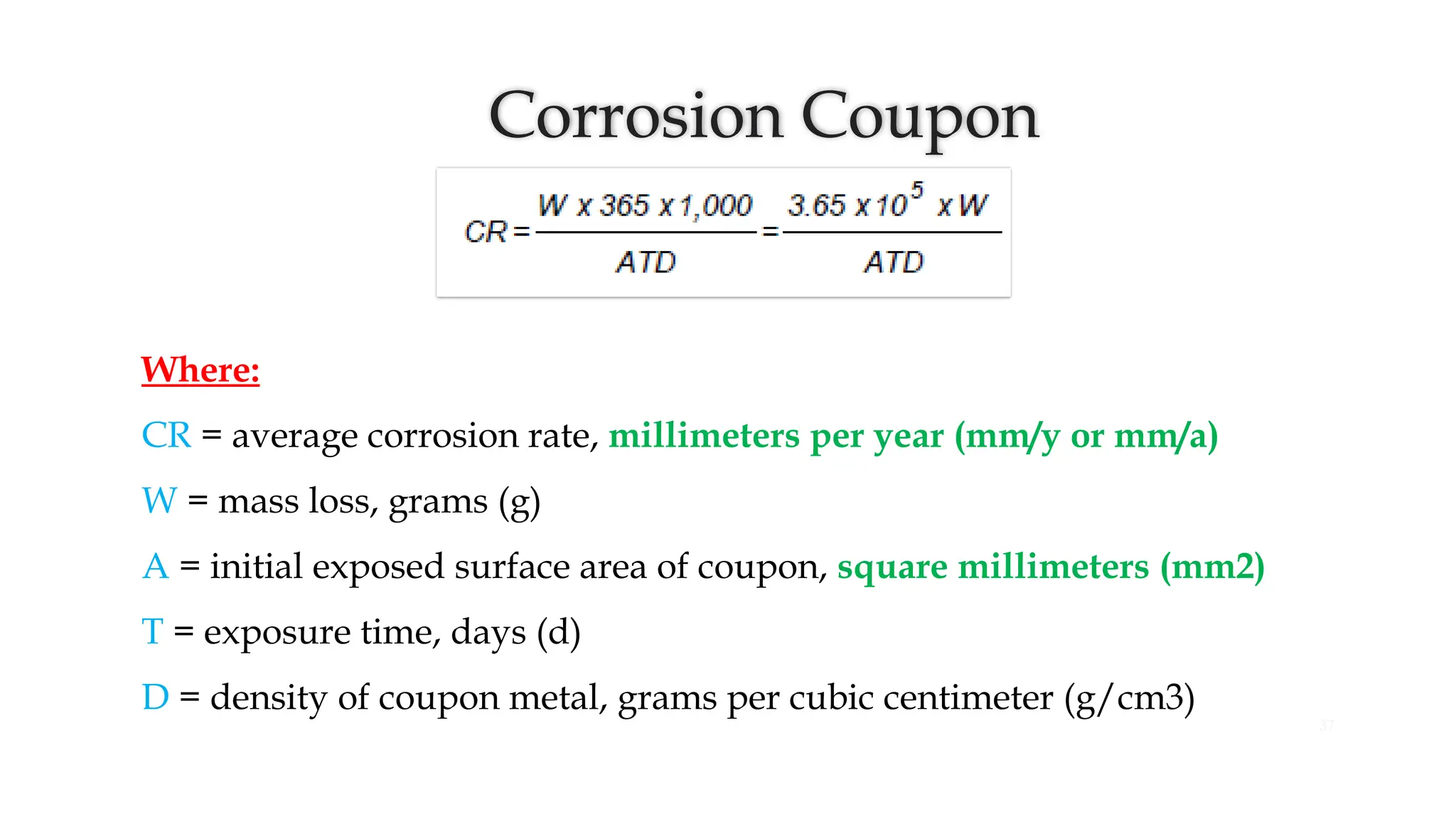 Corrosion Coupons and corrosion rates and remaining life.pptx