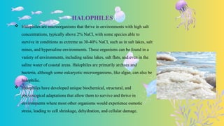 Marine extremophilies, mechanism of survival at extreme environment ...