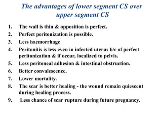 Caesarean section, Types, Applications and drawbacks | PPT