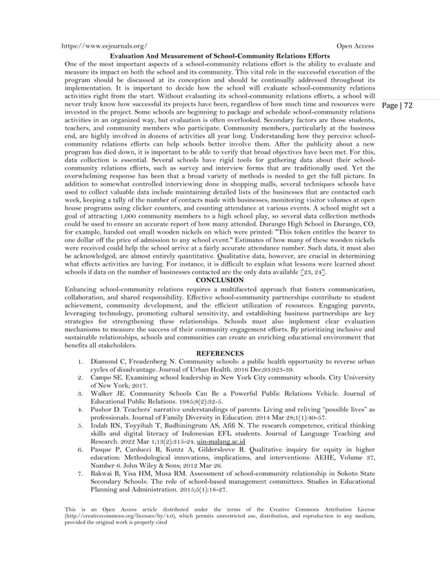 Strategies for Enhancing School-Community Relations (www.kiu.ac.ug) | PDF