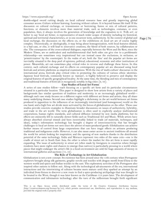 The Impact of Globalization on Local Art Forms (www.kiu.ac.ug) | PDF