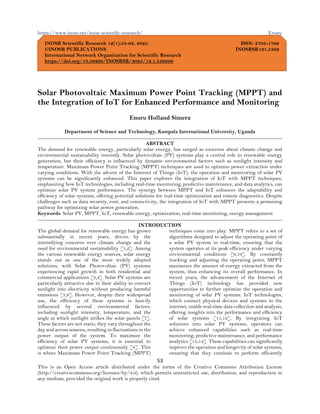 Solar Photovoltaic Maximum Power Point Tracking (MPPT) and the ...