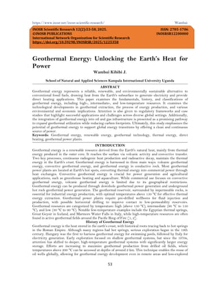 Geothermal Energy: Unlocking the Earth’s Heat for Power (www.kiu.ac.ug ...