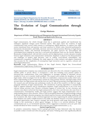 The Evolution of Legal Communication through History (www.kiu.ac.ug) | PDF