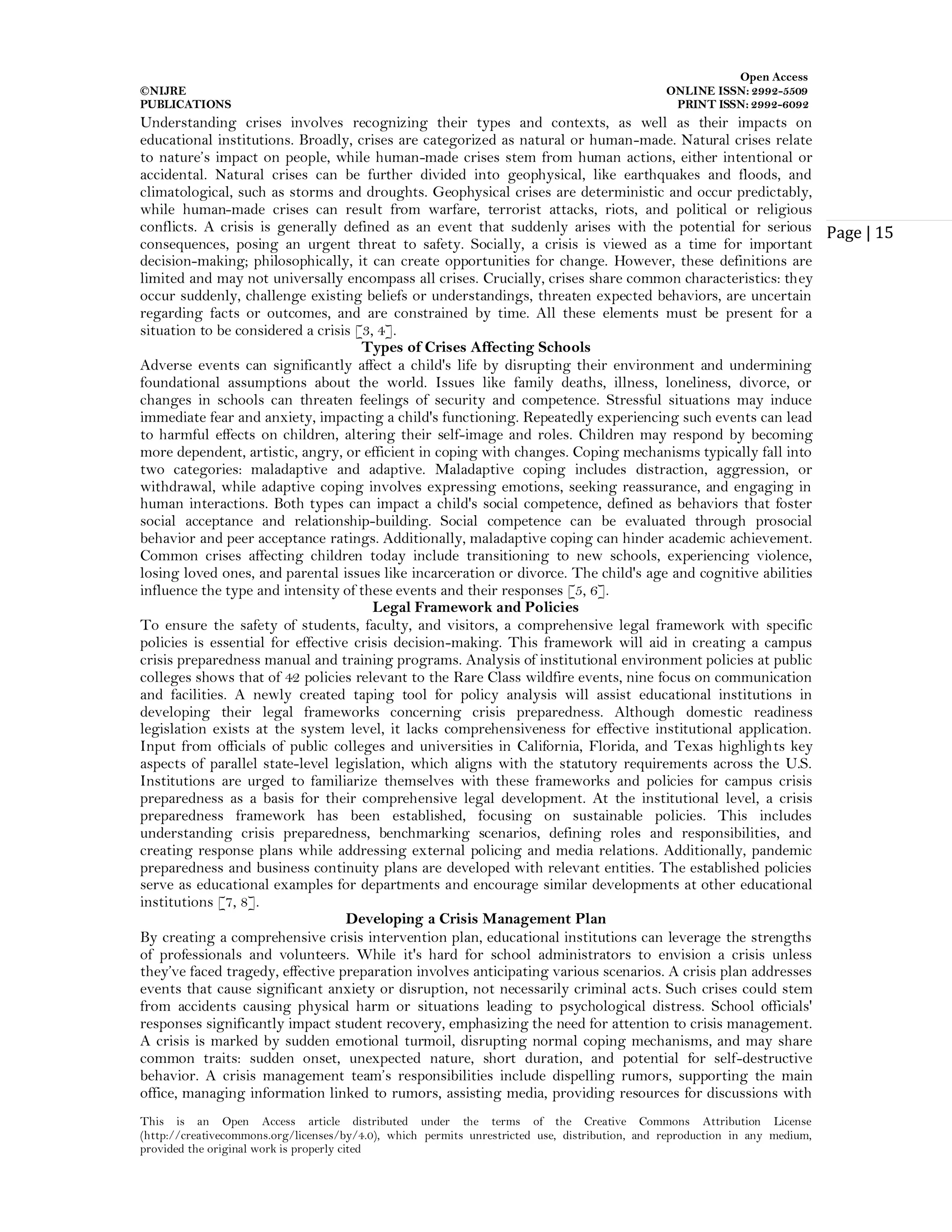 Crisis Preparedness in Educational Institutions (www.kiu.ac.ug) | PDF