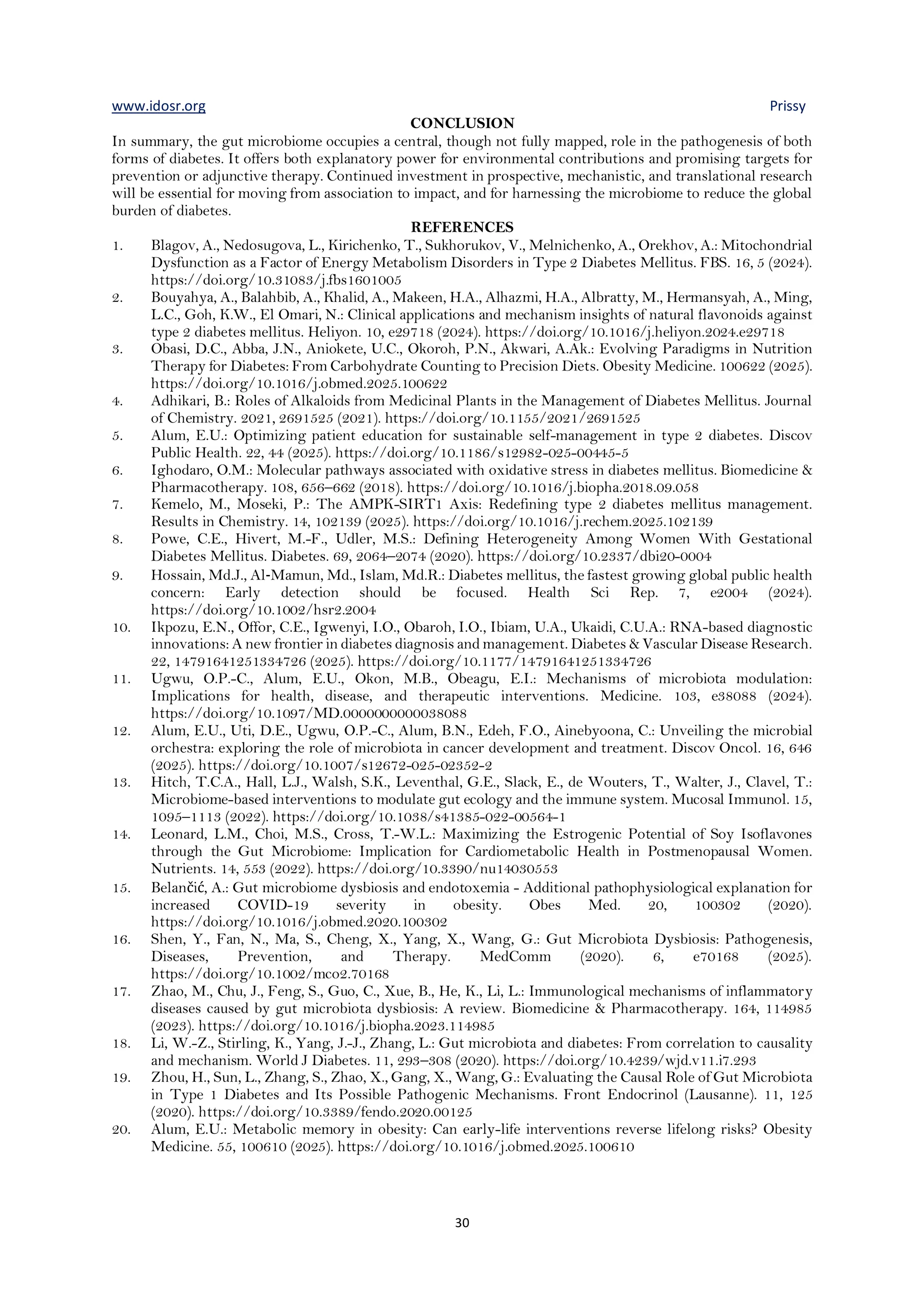 Role of the Gut Microbiome in Type 1 and Type 2 Diabetes Pathogenesis ...