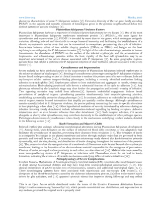 Narrative Review of Severe Malaria Pathogenesis (www.kiu.ac.ug) | PDF
