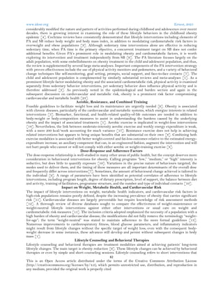 Narrative Review of Lifestyle Interventions in Obesity (www.kiu.ac.ug ...