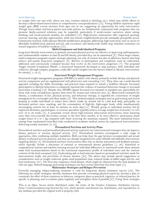 Narrative Review of Lifestyle Interventions in Obesity (www.kiu.ac.ug ...