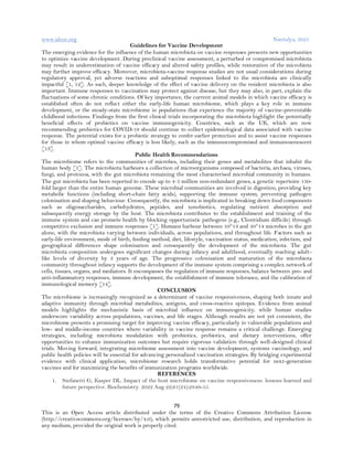 Microbiome and Vaccine Response: Evidence Synthesis (www.kiu.ac.ug) | PDF
