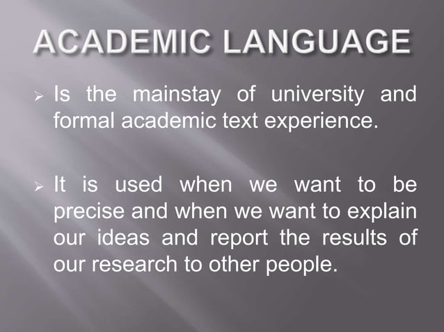 languages used in academic text---content and style of academic writing ...