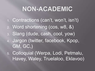 languages used in academic text---content and style of academic writing ...