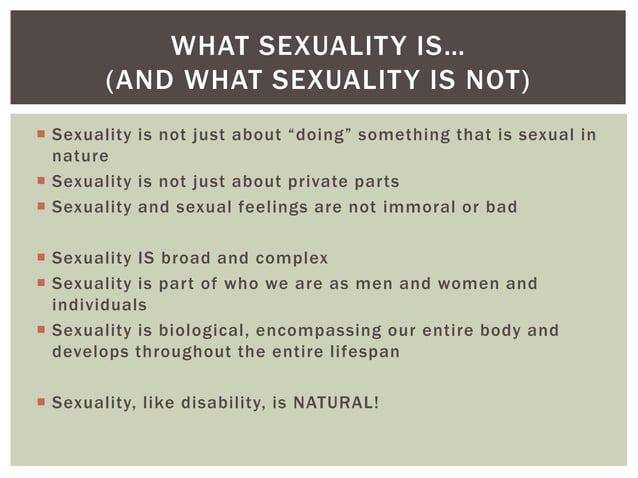 Sex Is An Independent Living Skill