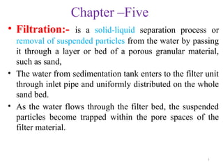 C-5_Filtration process of water treatment | PPTX