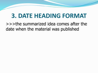 BASICS OF SUMMARIZING | PPTX