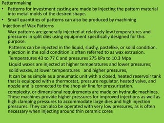 C 8 - investment casting | PPTX
